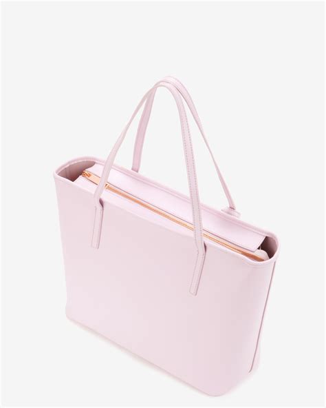 Ted Baker Bow Detail Leather Shopper Bag In Pink Lyst