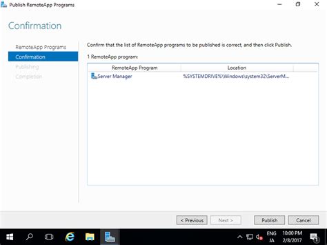 Windows Server 2016 Publish Remoteapp Server World