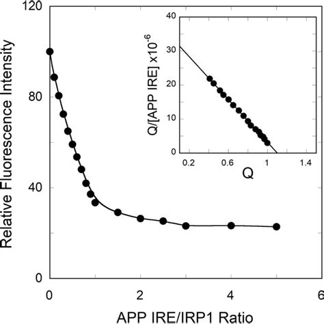 Fluorescence Intensity Measurements For The Binding Of App Ire Mrna To