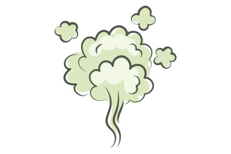 Bad Smell Cloud Comic Green Poison Effe Graphic By Onyxproj · Creative
