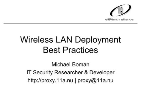 Wireless Lan Deployment Best Practices Ppt