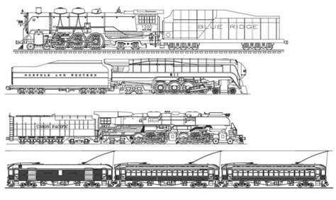 Train With Engine Elevation And Section Drawing Details Dwg File