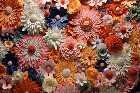 Premium Photo Colorful Flowers Bloom And Fill Whole Screen