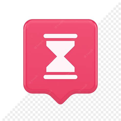 모래 시계 모래 시계 시간 측정 버튼 카운트다운 분 시간 기간 3d 현실적인 연설 거품 아이콘 프리미엄 Psd 파일