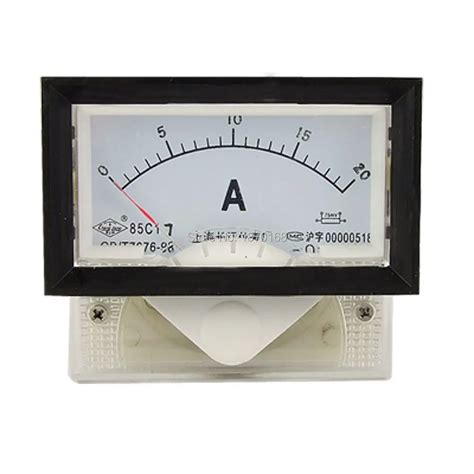 Measure 85C17 DC 0 20A Pointer Analog Panel Ammeter-in Current Meters ...