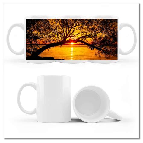 Kubek ceramiczny Plaża 330 ml ZeSmakiem biały ZeSmakiem Sklep