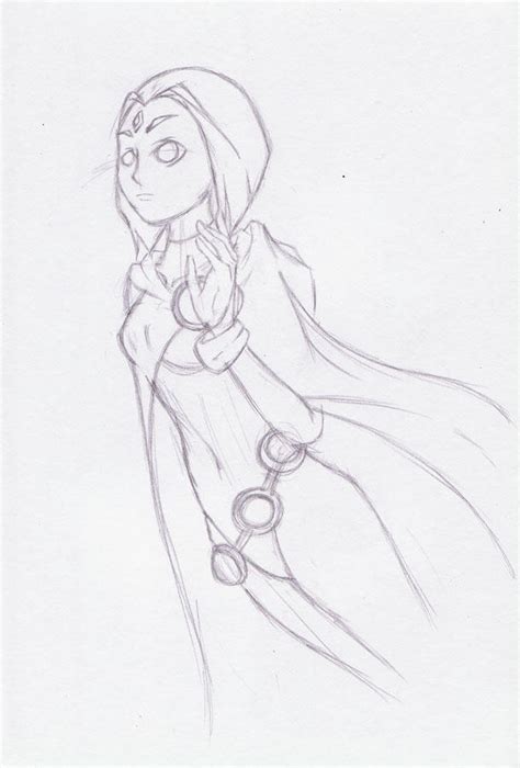 Teen Titans Raven Sketch By Ruzzyx On Deviantart