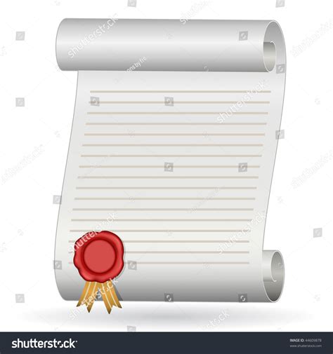 Agreement Scroll Wax Seal Stock Vector Royalty Free 44609878