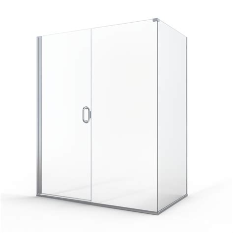 Fusion Semi Frameless 14 Inch Glass Swing Door 38 Inch Inline Panel