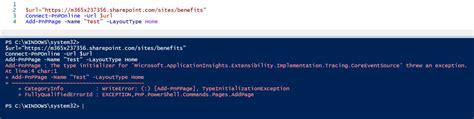 [bug] add pnppage gives microsoft applicationinsights extensibility implementation tracing