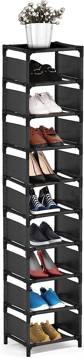 Buy Isightguard Narrow Shoe Rack Tier Vertical Shoe Rack For Closet Entryway Tall Slim Shoe