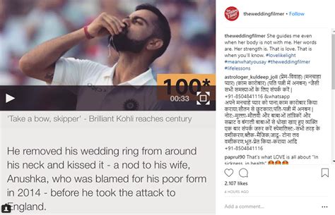 Virat Kohli Dedicates His Century To Wifey Anushka Sharma Kisses The Wedding Ring