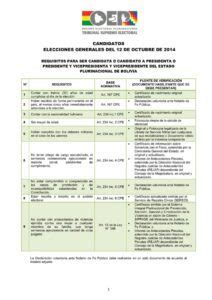 Requisitos Para Ser Presidente De Bolivia 2023
