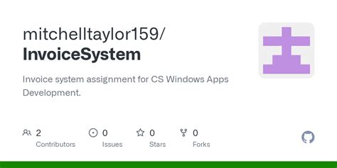 GitHub Mitchelltaylor InvoiceSystem Invoice System Assignment For CS Windows Apps Development