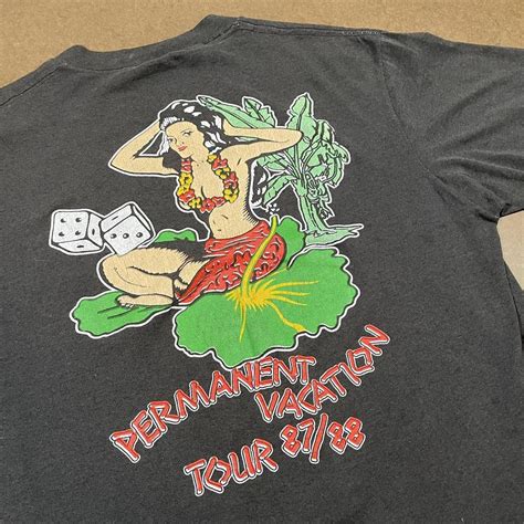 Aerosmith Permanent Vacation Tour Tshirt Depop