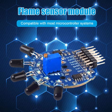 5 Way Digital Analog Signal 33v 9v Flame Sensor For Arduino