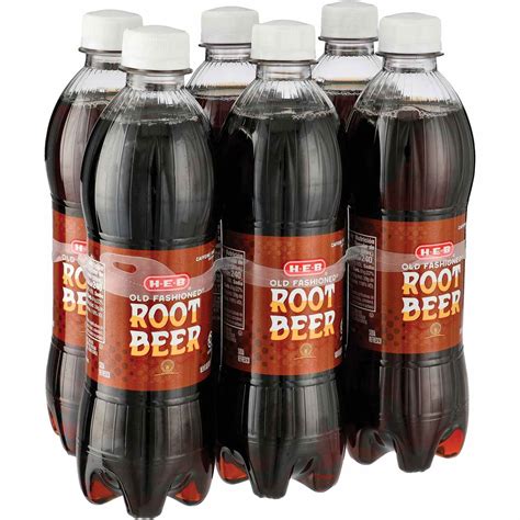 H E B Old Fashioned Root Beer Soda 6 Pk Bottles Shop Soda At H E B