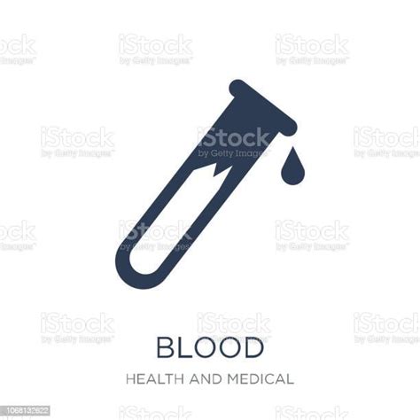 혈액 아이콘입니다 건강 및 의료 컬렉션에서 흰색 배경에 유행 평면 벡터 혈액 아이콘 공포 무서움에 대한 스톡 벡터 아트 및 기타