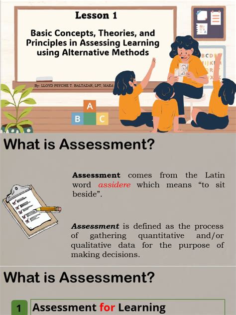 Lesson 1 Basic Concepts Theories And Principles In Assessing
