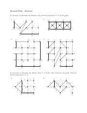 Shortest Paths And Graphs Analysis Course Hero