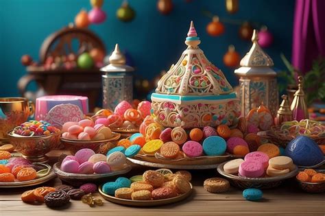 Premium Photo Traditional Sweets On The Delectable Treats Associated