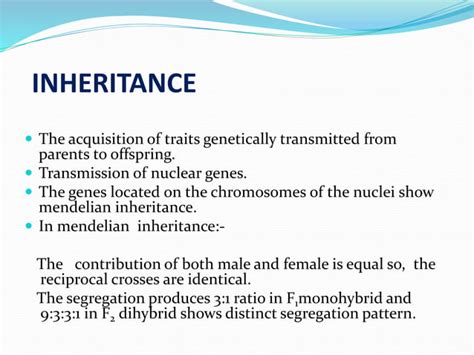 Cytoplasmic Inheritance And Male Sterility Pptx