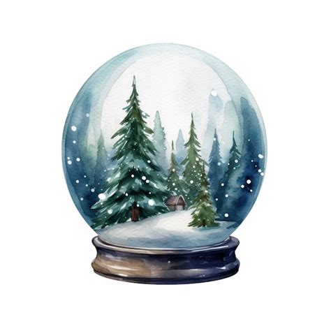 Premium AI Image There Is A Snow Globe With A Snow Scene Inside Of It