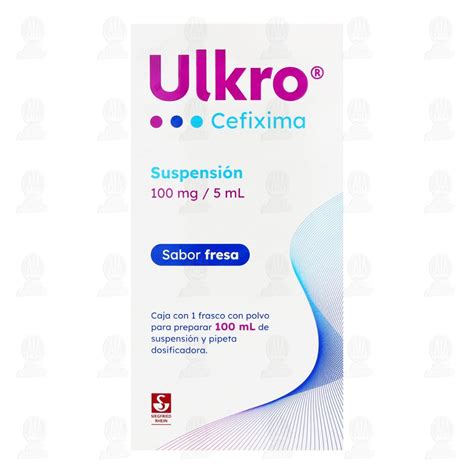 Ulkro 100mg 5ml Suspensión Sabor Fresa 100 Ml De Ulkro Farmacias