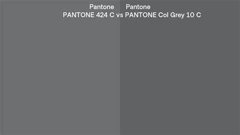 Pantone 424 C Vs Pantone Col Grey 10 C Side By Side Comparison