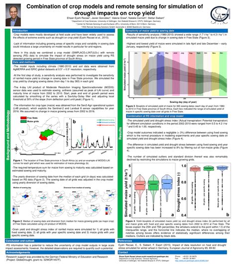Pdf Combination Of Crop Models And Remote Sensing For Simulation Of