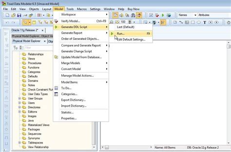 Using Toad Data Modeler With Oracle Db On Aws Rds Ii