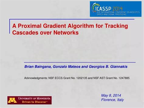 Ppt Proximal Gradient Algorithm For Tracking Cascades Over Networks