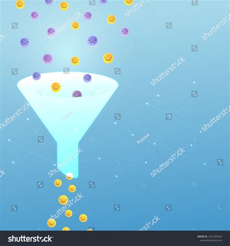 Data Information Flow Through Funnel Filter Stock Vector Royalty Free 1261293943 Shutterstock