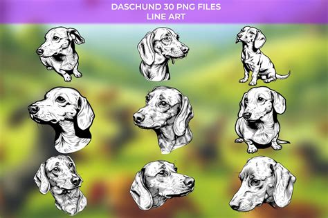 Daschund Clipart Png Files Bundle Daschund Dadge Reel Daschund