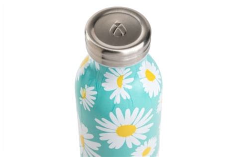 Manna Retro Water Bottle White Daisy 20 Oz Kroger