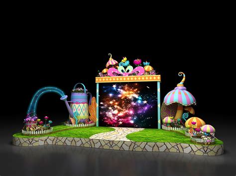 商场户外美陈dp点中庭吊饰3d效果图设计制作思海设计 站酷zcool
