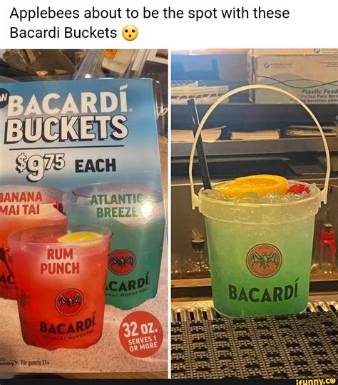 Applebees About To Be The Spot With These Bacardi Buckets BACARDI