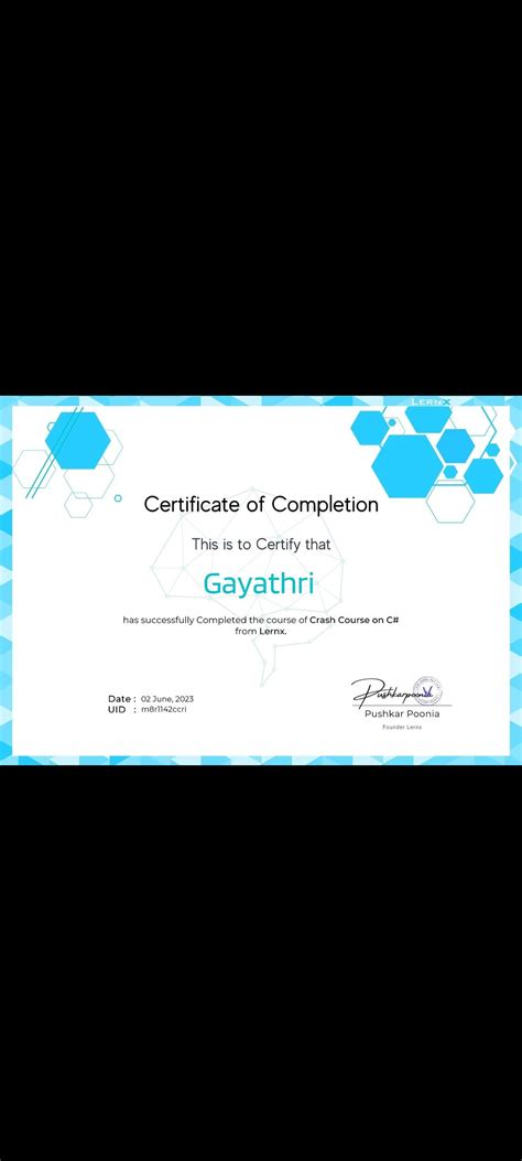Gayathri Chennapatnam On Linkedin Successfully Completed The Course On