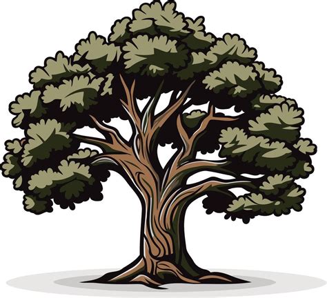 A Majestic Oak Tree Illustration 49437979 Vector Art At Vecteezy