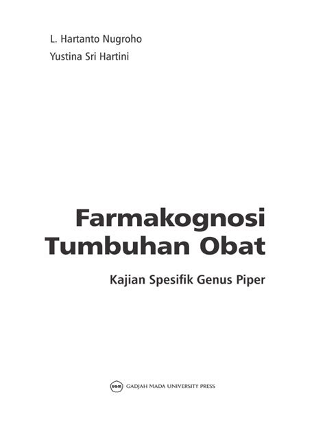 Farmakognosi Tumbuhan Obat Pdf