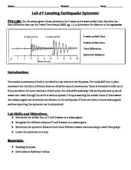 Lab 7 Locating Earthquake Epicenter By NYC Earth Science TpT