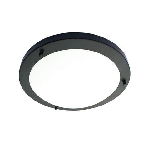 Modern Large Led Flush Ceiling Light Black Opal Glass Lighting Company