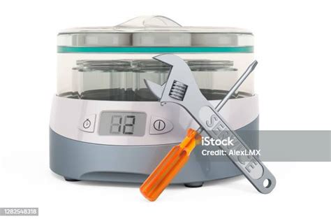 자동 요구르트 메이커의 수리 및 서비스 흰색 배경에 격리 된 3d 렌더링 3차원 형태에 대한 스톡 사진 및 기타 이미지 3차원 형태 가사 집안일 가정 생활 Istock