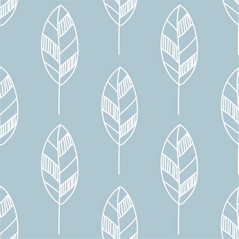 Cute Doodle Trees Seamless Blue Design 10889690 Vector Art At Vecteezy