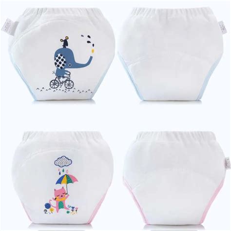 도매 20pcs 재사용 화장실 훈련 바지 아기 천 기저귀 4 레이어 유아 유아 속옷 팬티 아이 옷베이비 나피 Aliexpress