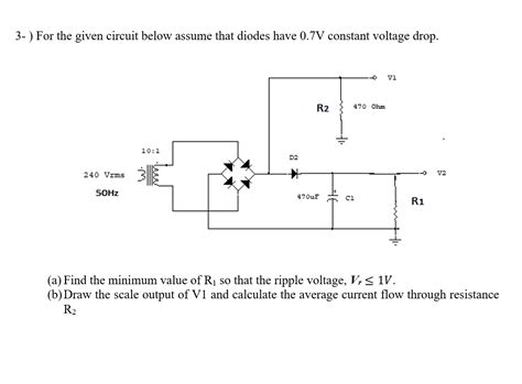 solved 1 determine the output voltage vo and diode
