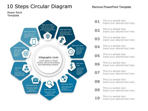 10 Steps Circle Powerpoint Template