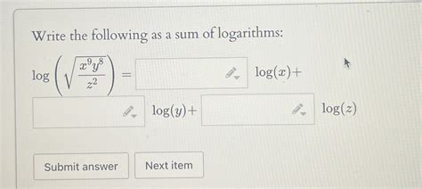 Solved Write The Following As A Sum Of