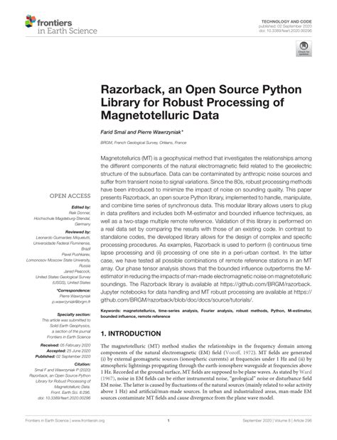 Pdf Razorback An Open Source Python Library For Robust Processing Of