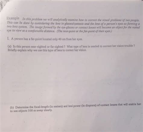 Solved Example In This Problem We Will Analytically Examine Chegg